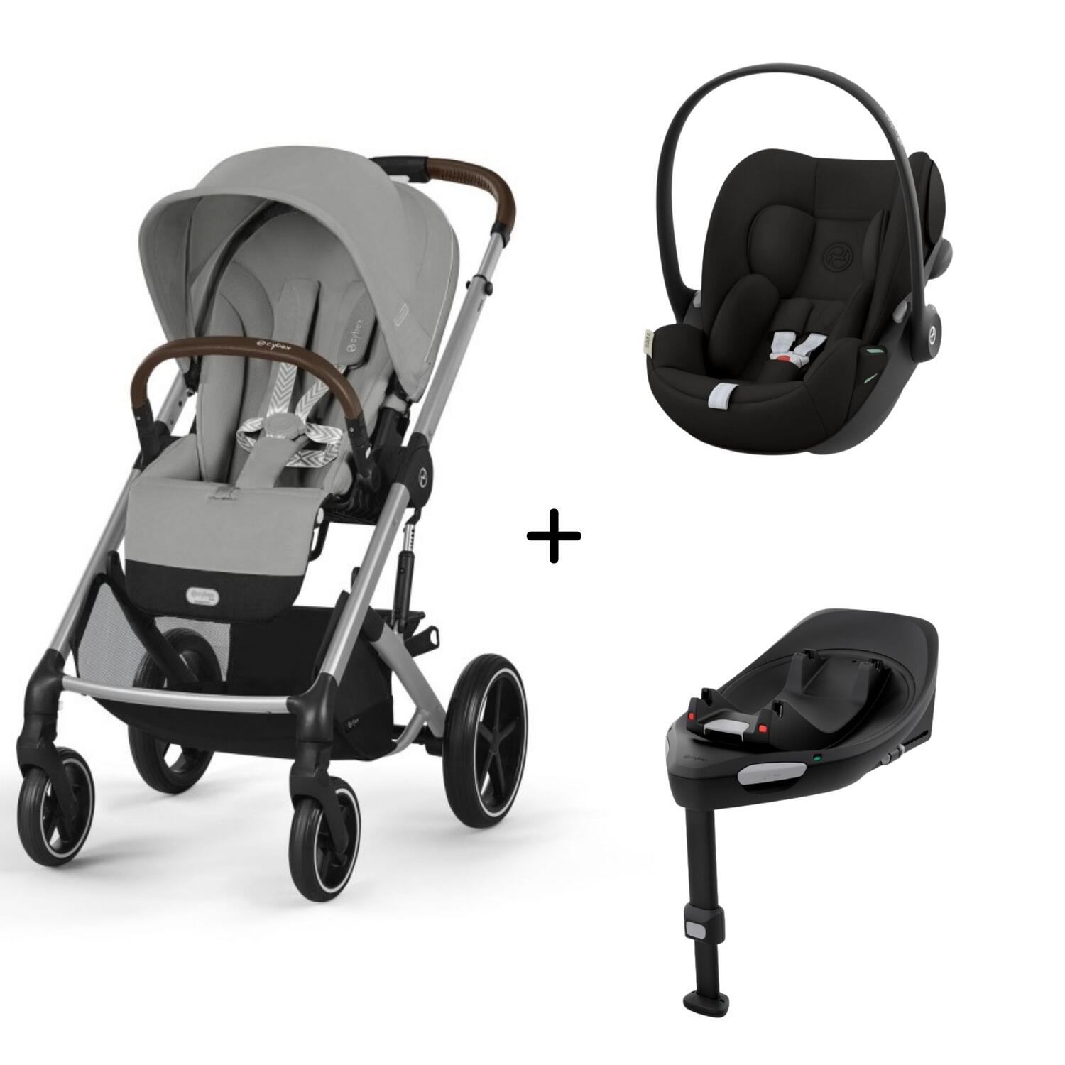 Carrinho de Bebé Balios S Lux Silver, Babycoque Cloud G i-Size e Base ...